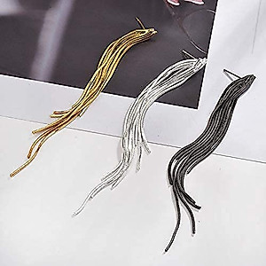 Long Chain Gold Tassel Earrings for Women Prom Statement Dangle Drop Earrings Elegant Formal Bridesmaid Bride Wedding Gifts