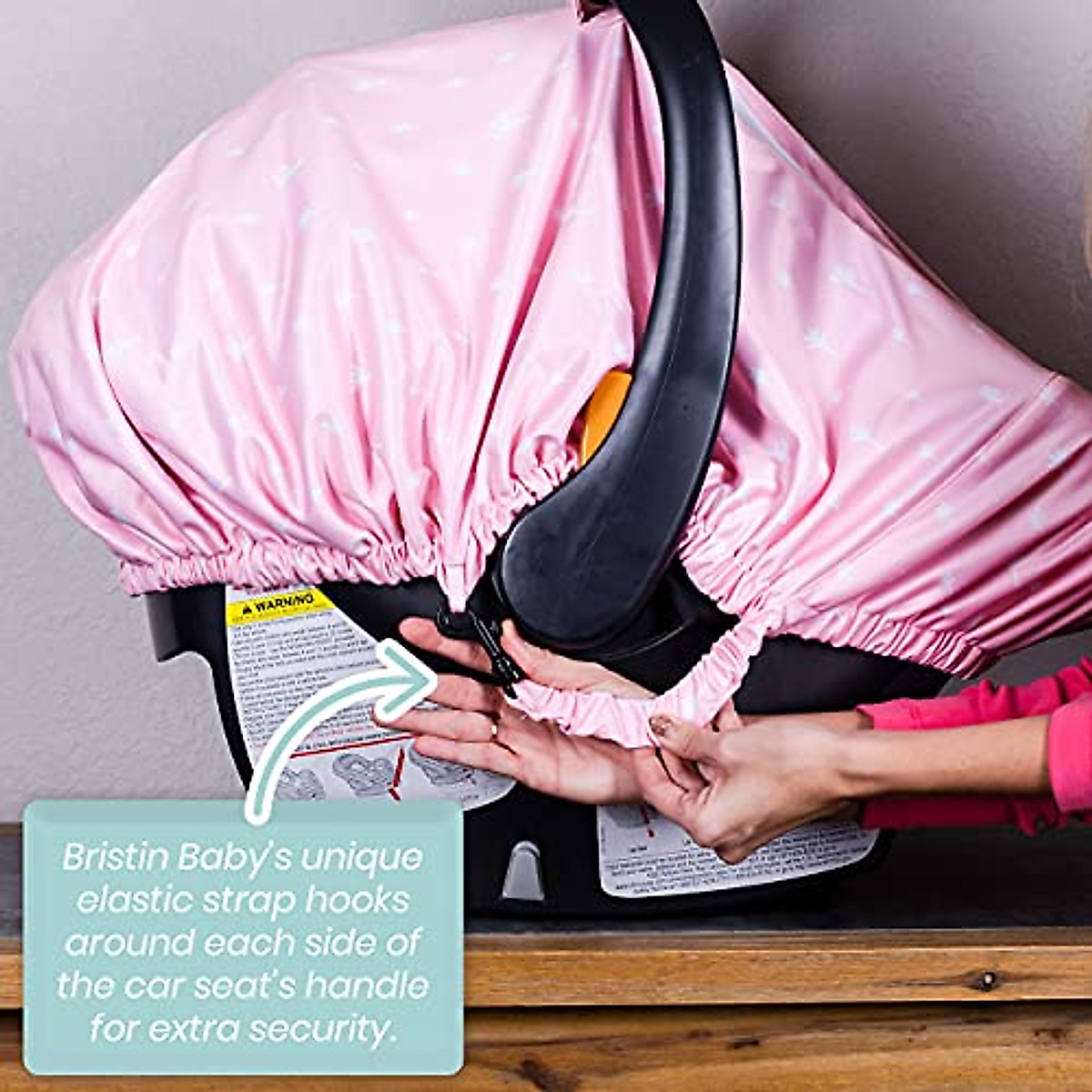 Car Seat Covers for Babies Girls Car Seat Canopy Stroller Cover for Spring Autumn Winter Car Seat Cover Infant Girl Babies Stretchy and Kick Proof with Net Multi Use Soft & Breathable