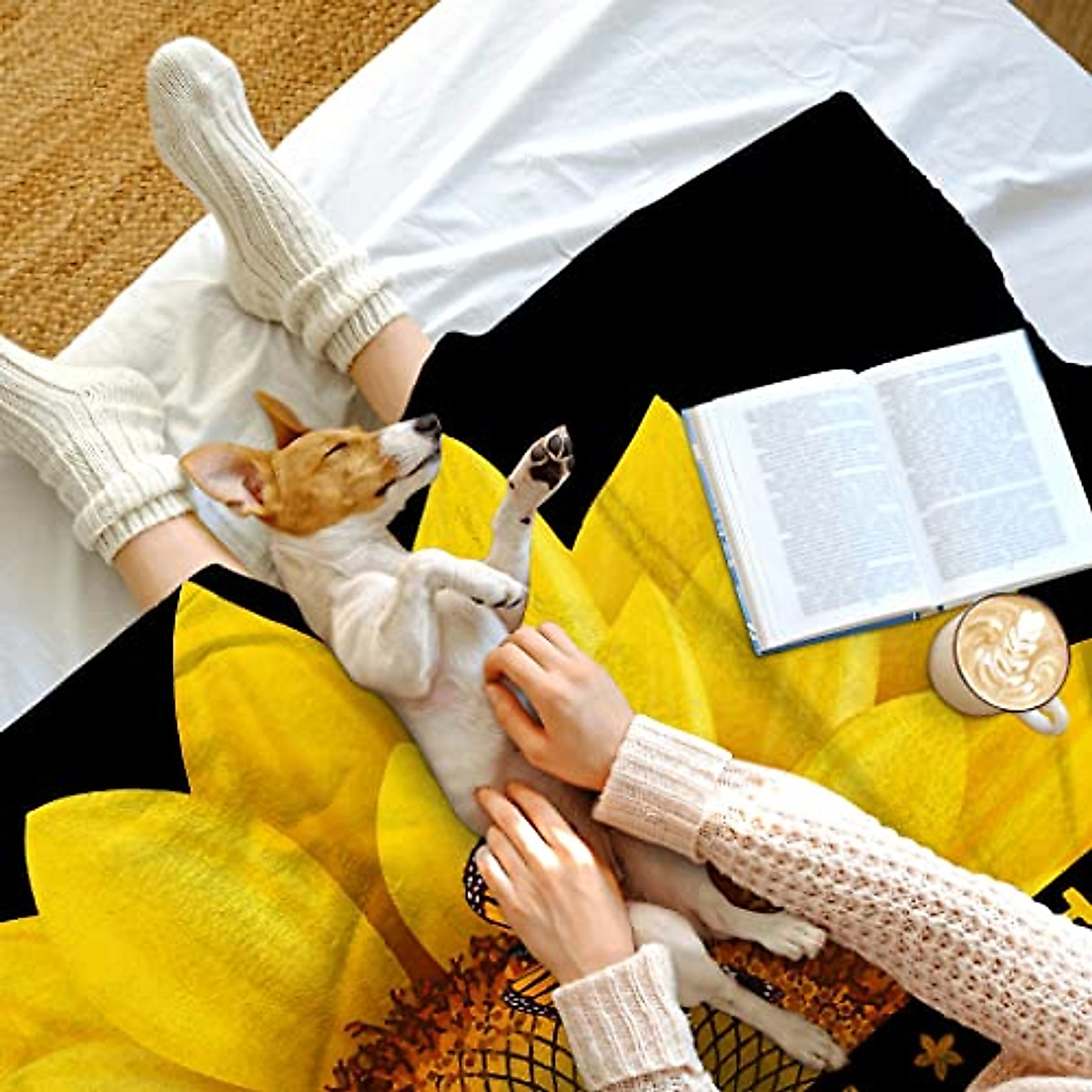 YOYICU Sister Gifts Blanket,Sisters Gifts from Sister,Sister Birthday Gifts from Sister,Gifts for Sisters from Sisters Graduation Mothers Day Sunflower Throw Blanket 50”x60”