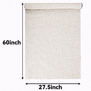 Caydo 60 by 27.5 Inch Linen Fabric, Large Size Linen Fabric Cloth for Needlework, Dressmaking, Bag, Embroidery, Tablecloths and Garments Craft