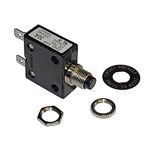 (2-Pack) Philmore B7030 30 Amp Push Button Circuit Breaker 32V DC or 250V AC