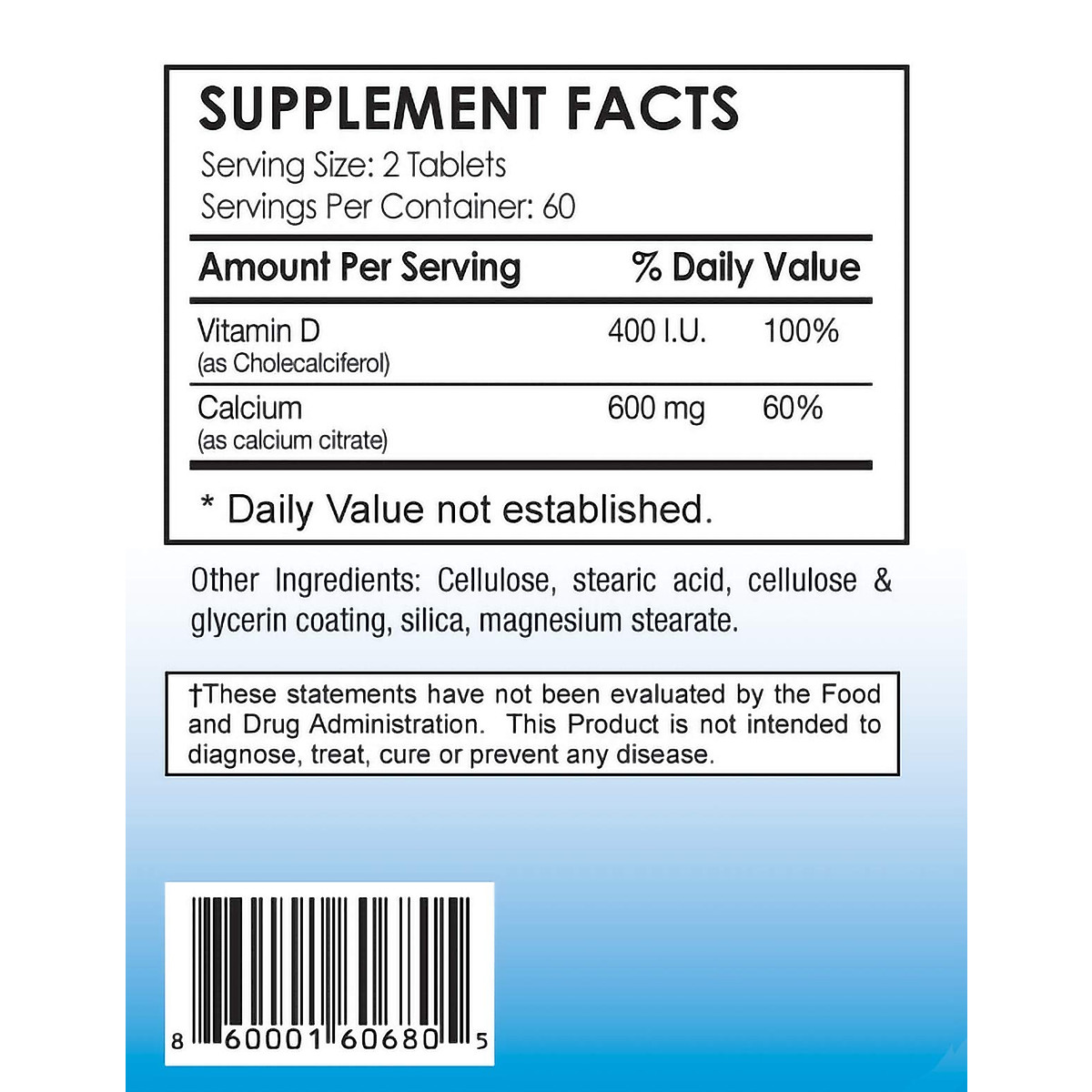 Bariatric Calcium Citrate with Vitamin D3 – Specially Formulated for Post-Bariatric Surgery - Easily Dissolvable for Fast & Effective Absorption - Made in The USA - 600mg, 120 Tablets per Bottle