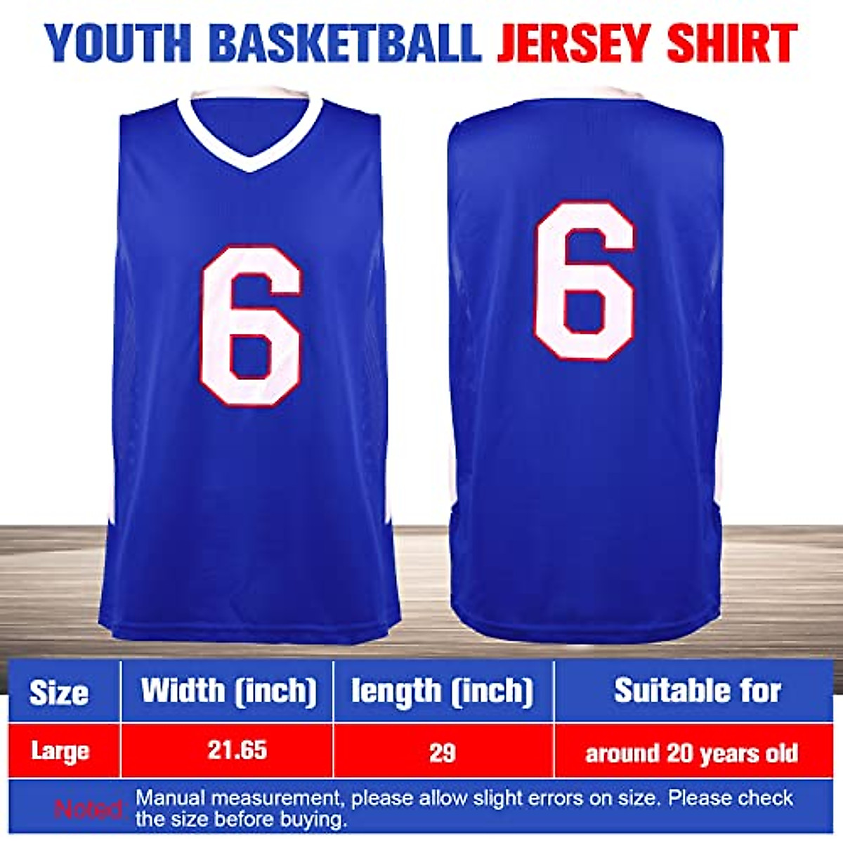 Hicarer 12 Pack Number Printing Basketball Jerseys Men Mesh Basketball Uniforms for Team Sports Scrimmage (Blue)