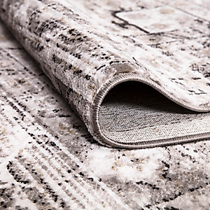 Bloom Rugs 8 x 10 Rug - Gray/Beige Traditional Persian Area Rug for Living Room, Bedroom, Dining Room, and Kitchen - Exact Size: 7'5" x 10'