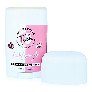 SmartyPits – Teen Natural/Aluminum-Free Deodorant for Sensitive Skin (baking soda free) Paraben Free (Pink Lemonade)
