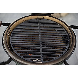 Dracarys 15" Cast Iron Grate Grids Sear Grate Fire Pit, Round Cooking Grate Big Green Egg Accessories Fit for Medium Big Green Egg Grill Dome Char-Griller or Same Size Charcoal Grill(Medium - 15")
