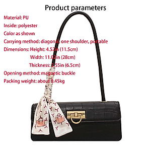 RUKDA Ladies Shoulder Bag - Ladies Tote Bag with Zipper Black Suitable for Work Party Shopping