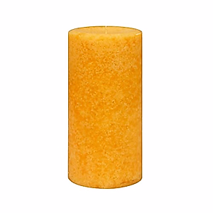 Jeco Inc. 3" x 6" Pumpkin Spice Mustard Yellow Scented Pillar Candle, 3&quot x 6&Quoth