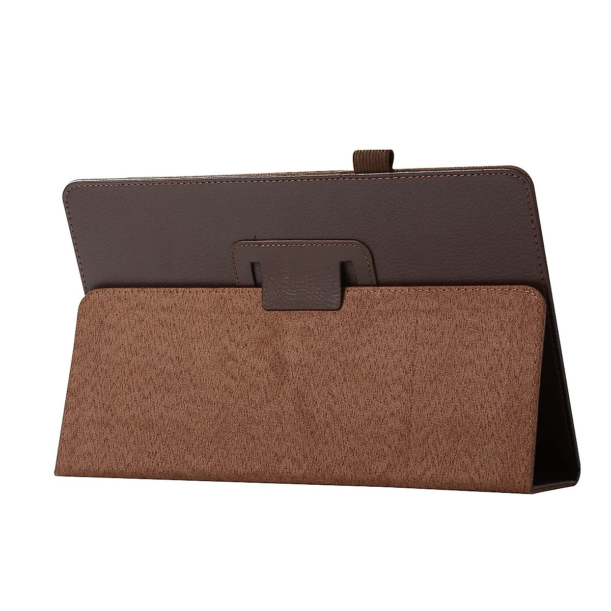 Tablet PC Case Texture Leather Tablet Case Compatible with Samsung Galaxy Tab A 10.5 2018 SM-T590 Slim Folding Stand Folio Protector Shockproof Back Cover with Holder Tablet Home (Color : Brown)
