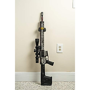 QuiverGrip UtilaGrip Single Shotgun & Rifle Gun Rack - Gun Rack - Wall Mount - Wall Organizer - Weapons Rack - Adjustable Firearm Storage - Wall Mounted Gun Holder
