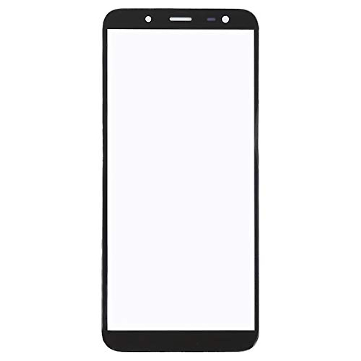 Outer Glass Front Glass Replacement for Galaxy J6, J600F / DS, J600G / DS (Black) (Colour: Black)