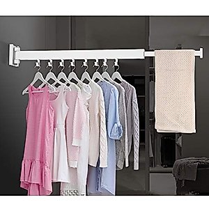EAFTOS Wall Mounted Drying Rack Retractable Multifunctional Folding Clothes Dry Racks Clothes Hanger for Bathroom,Balcony (Color : Silver, Size : 60x9cm)