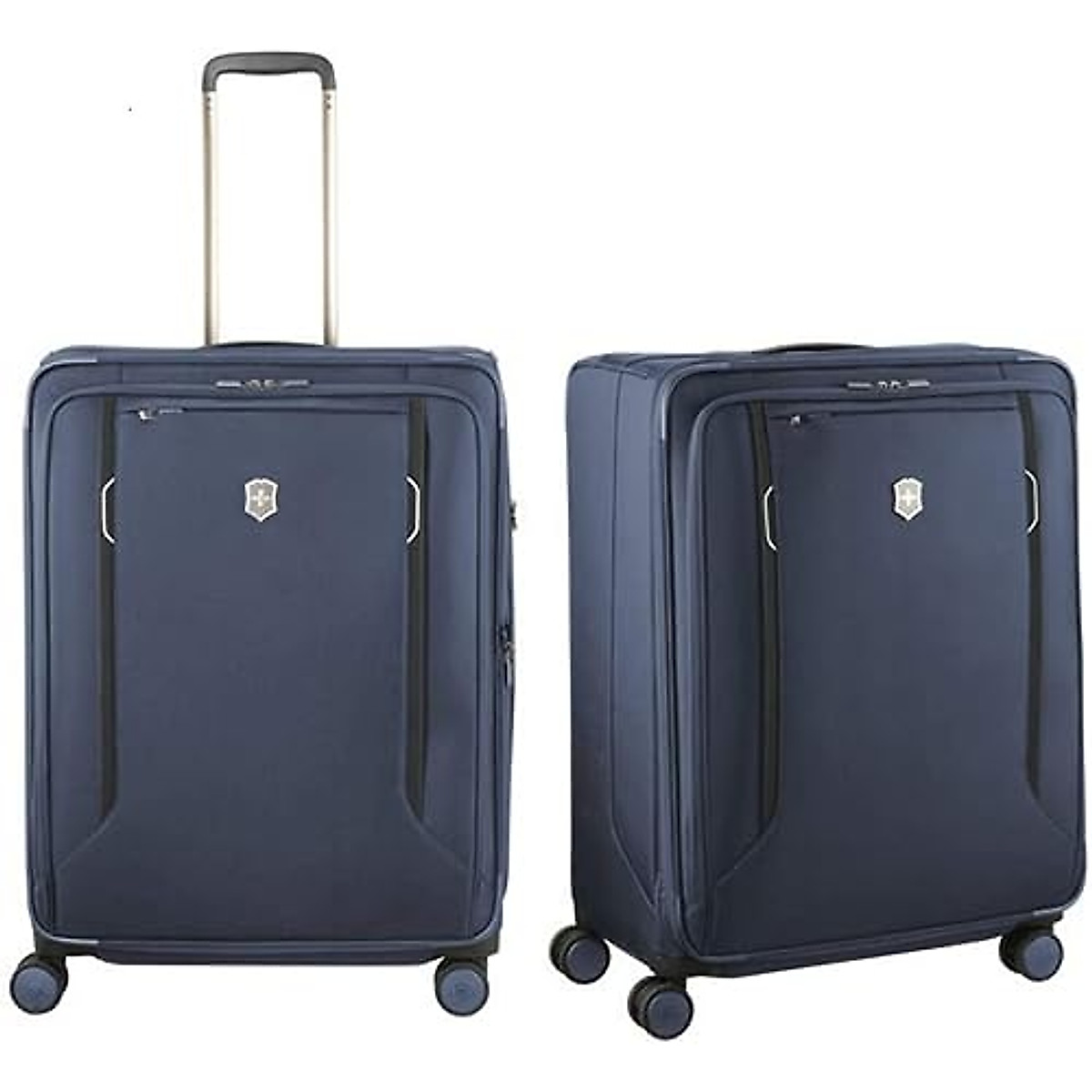 Victorinox Werks Traveler 6.0 Softside Spinner Luggage, Blue, Checked-Large (27") (605412)