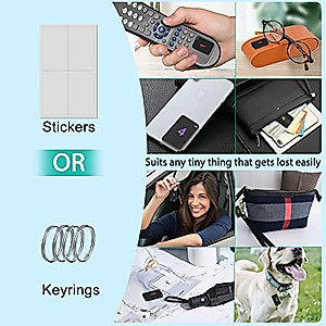 Key Finder, Stick on TV Remote Control Finder | Find My Keys Device, 4 Pack Wireless Car Key Finders That Make Noise | 115ft Range 85dB RF Key Tracker, Phone/Wallet Finder with 4 Item Locator Tags