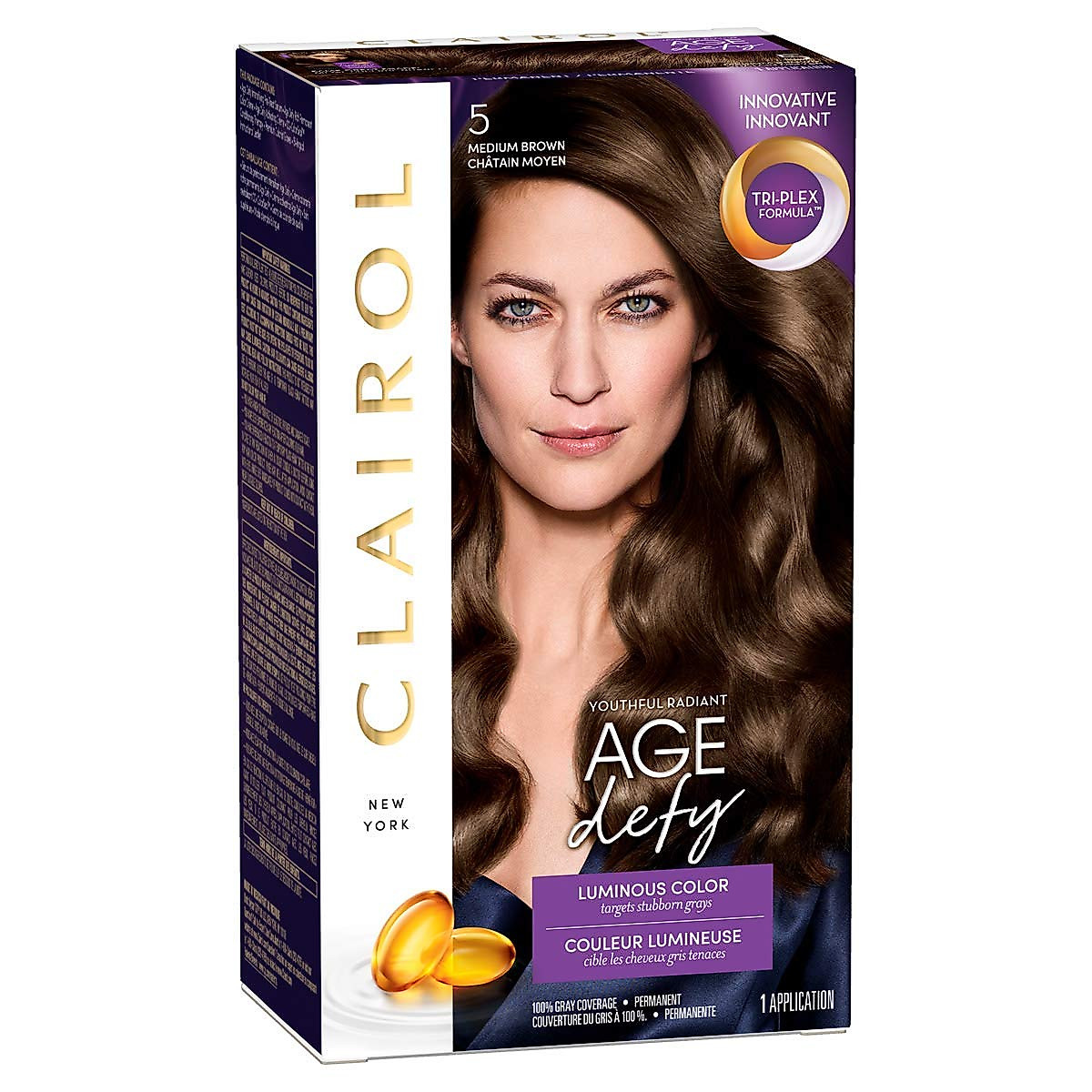 Clairol Age Defy Hair Coloring Tools, 5 Medium Brown (PACK OF 3)3