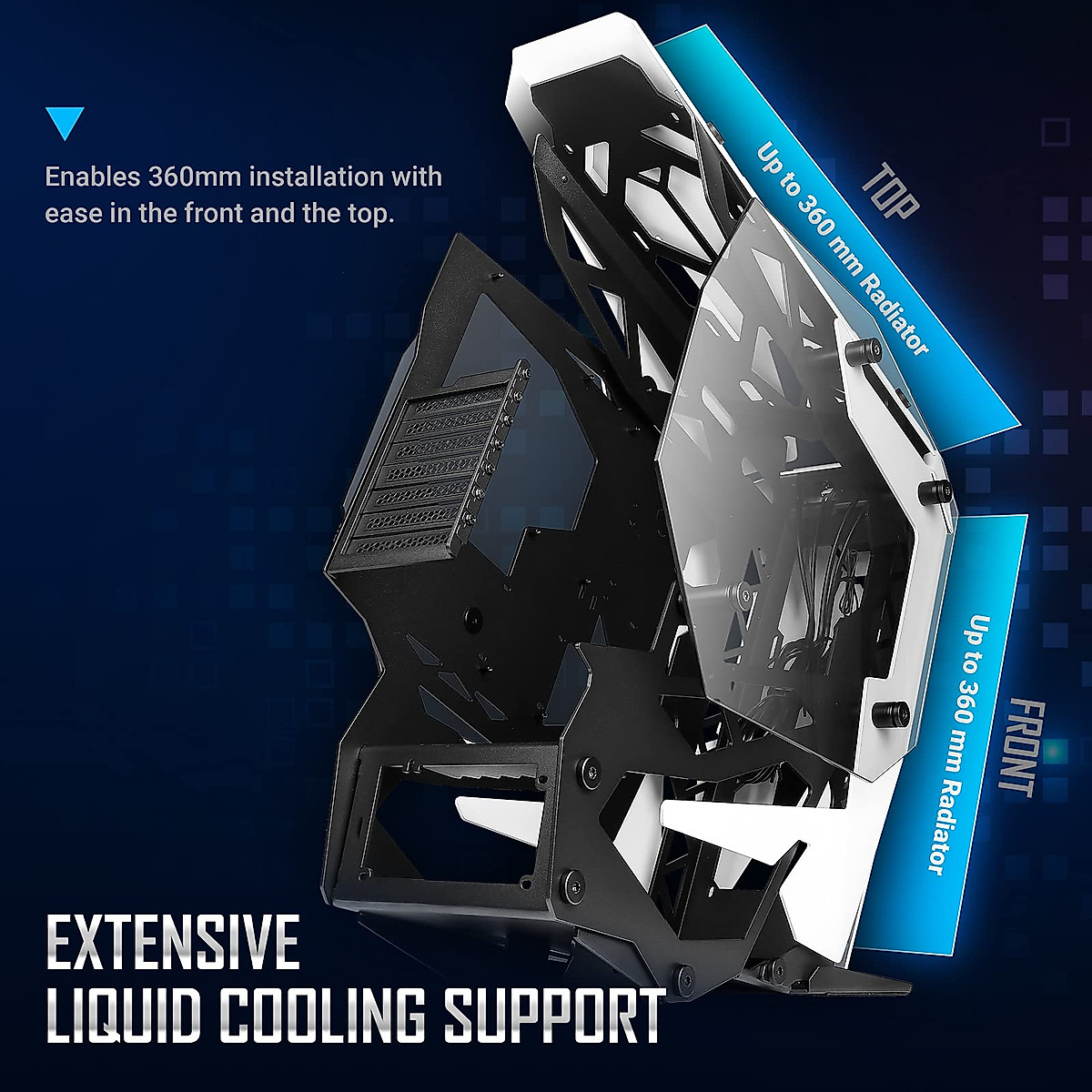 Antec Torque White/Black Aluminum ATX Mid Tower Computer Case/Winner of iF Design Award 2019, Torque Black/White