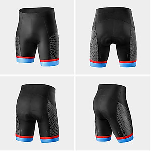 INBIKE Bike Shorts Men with Padding Bicycle Cycling Chamois Pants Tights 3D Padded Cycle Rider Biking Clothing Blue Large