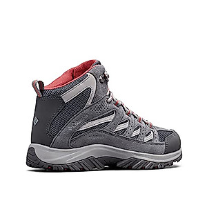 Columbia womens Crestwood Mid Waterproof Boot Hiking Shoe, Graphite, Daredevil, 8 US