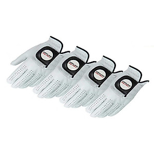 KIRKLAND SIGNATURE Premium Leather Golf Glove for Left Handed - 4-Pack Small