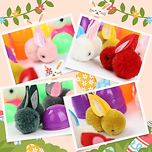 TOY Life Easter Basket Stuffers with Bunny 24 Pack Egg Fillers for Kids Eggs Toys Inside, Mini Stuffed Animals, Hunts Surprise