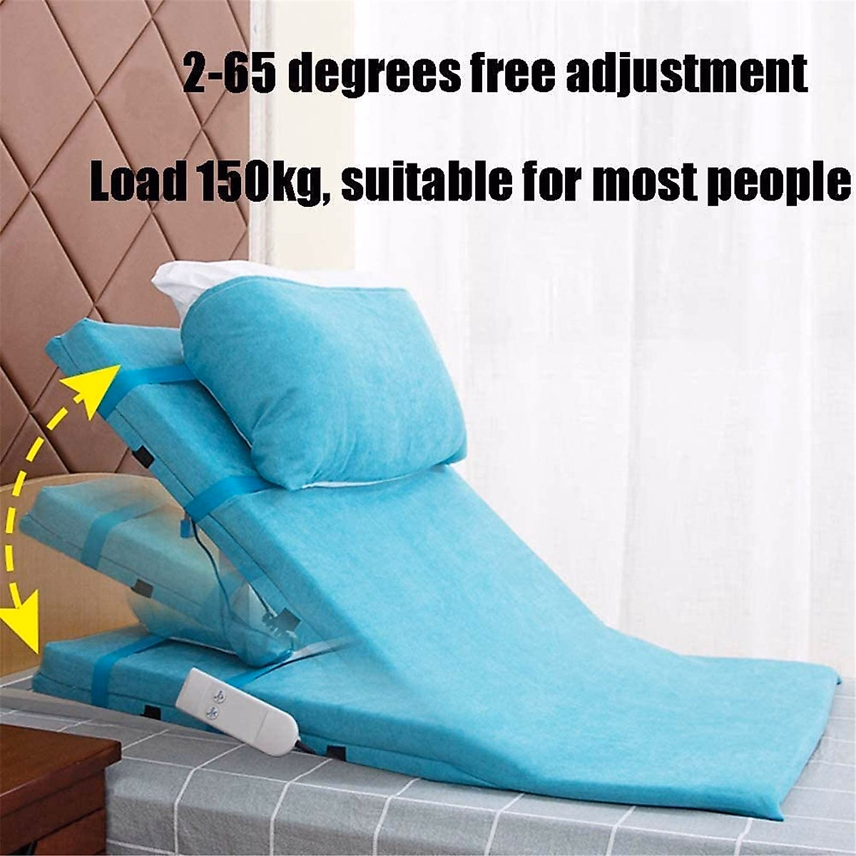 ANYURAN Healthcare Medical Pillow Lifter, Adjustable Comfort Lifting Seats with Electric Pump System and Mattress Pad Cover Fits Standard Hospital Bed