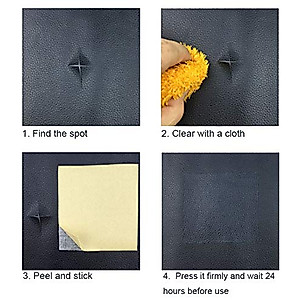 Large Leather Repair Patch Adhesive Back First-aid for Upholstery Couch Car Seat Jackets Handbags 12x24 Inches, Pack of 2 (Brown)
