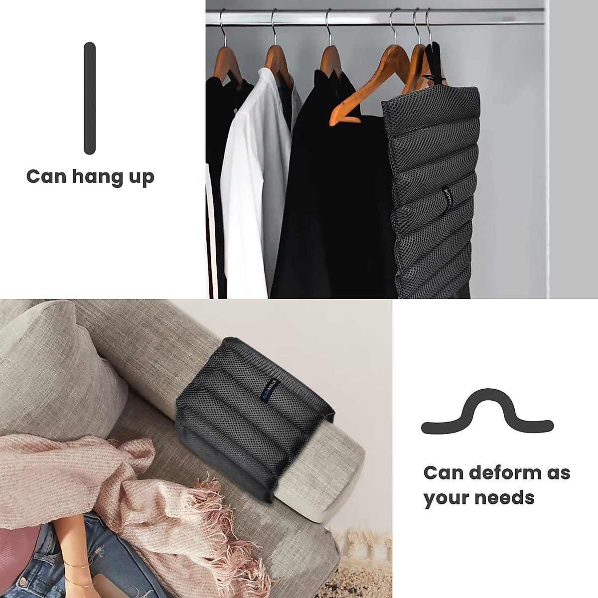 PURIMADE Bamboo Charcoal Air Purifying Bag,Reusable Natural Activated Charcoal Bags,300g Deodorizer and Odor Purifier,for Home,Car,Pet Space,Bathroom,Basement,Closet,Shoe Cabinets