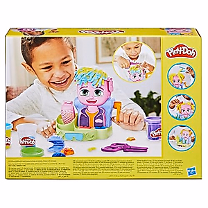 Play-Doh Hair Stylin' Salon Playset with 6 Cans, Pretend Play Toys for Girls and Boys Ages 3 and Up