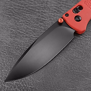 EDC Folding Pocket Knife，3.15'' 8Cr13Mov Steel Blade,Nylon Glass Fiber Handle with Belt Clip，Axis Lock and Thumb Stud Manual Open，Gifts for Men Women. (black blade)