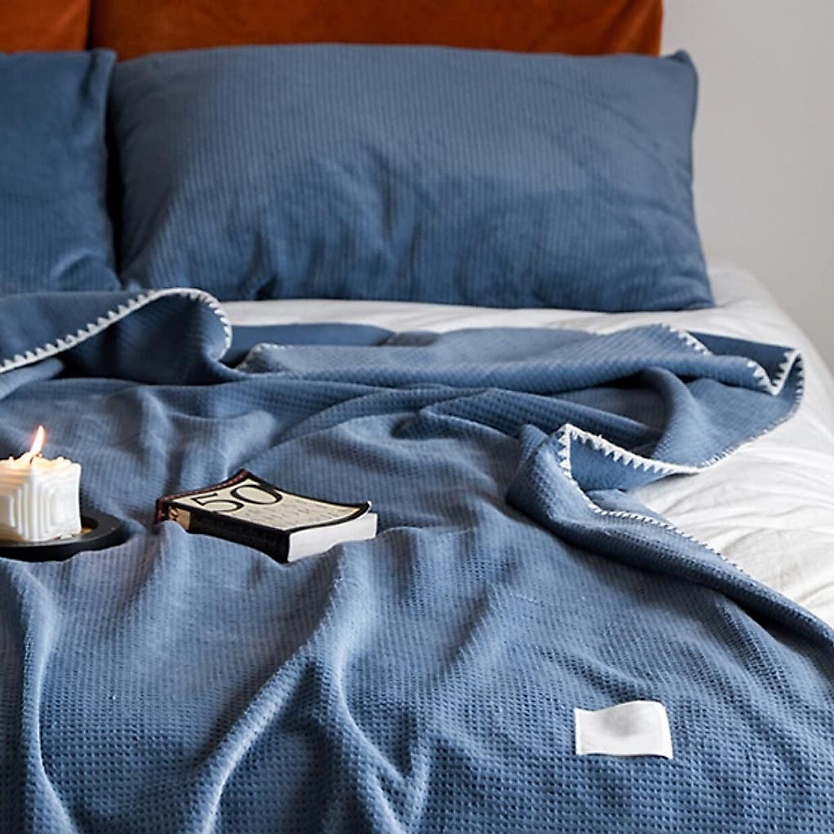 PAIFA Receiving Blankets Thin Blanket Quilt, Single Air Conditioning Blanket, Office Napping Blanket Sofa Cover Suitable for Bed, Chair, Sofa, Living Room, Home Decoration