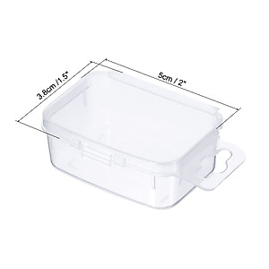 PATIKIL Fishing Tackle Accessory Box, 4 Pack Plastic Fish Lure Bait Hooks Storage Organizer Container, Clear