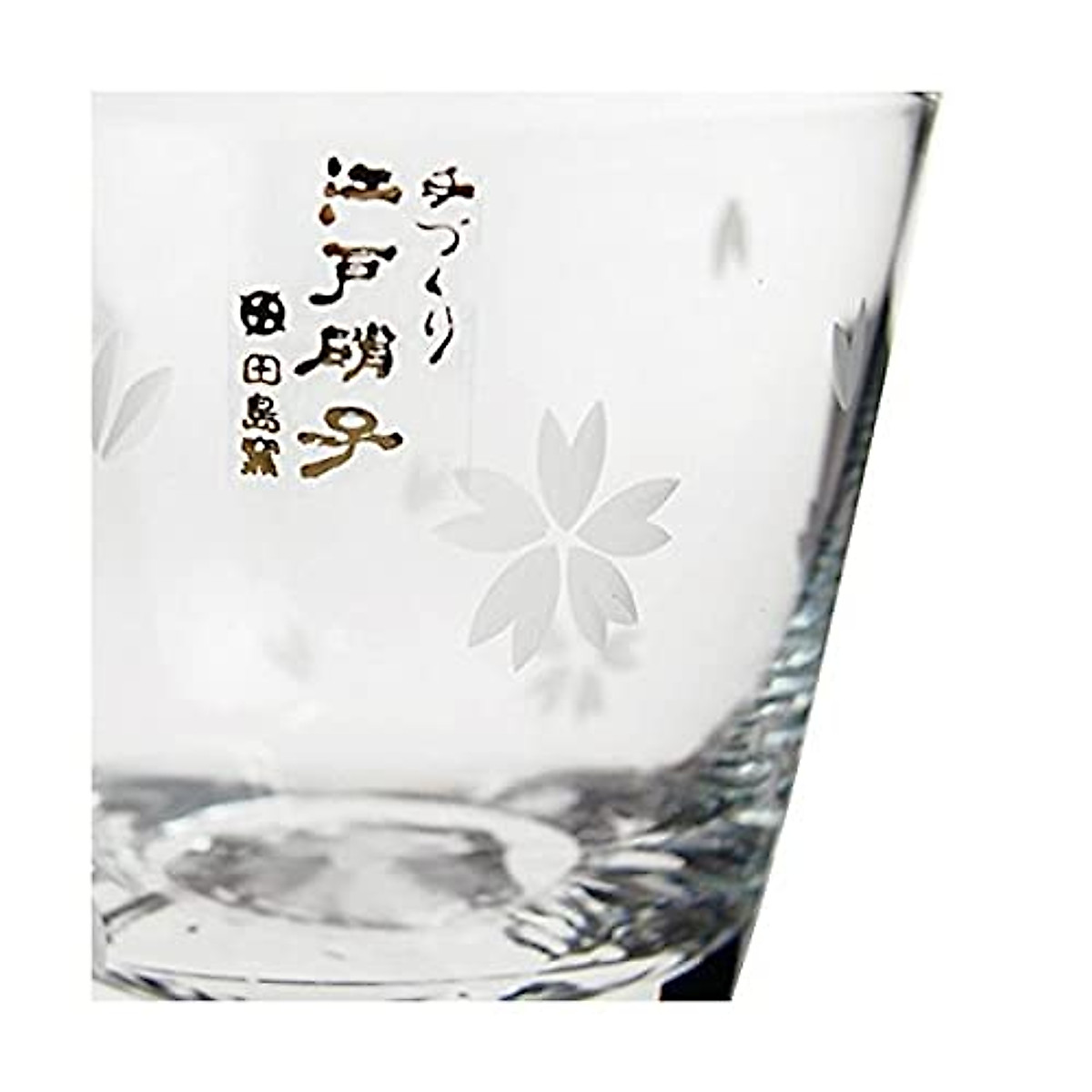 Tajima glass [WITH CERTIFICATE] Tajima Glass Fuji Glass Sakura TG16-015-RS rocks glass Japanese Traditional handicraft Edo Kiriko Glass, Clear, size DIA 92 mm x Height 95mm, 270ml