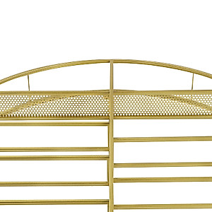 Headery 7 Tier Round Iron Wall Wine Bottle Holder, Wine Storage and Display Rack,Bar Liquor Shelves Shelf with 4 Glass Holder for Kitchen, Party, Bar, Dining Room(Black/Gold (Gold)