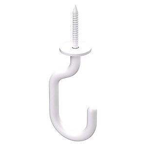 National Hardware N275-525 Modern Ceiling Hook, 3-11/32", White