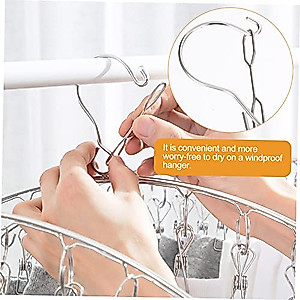 Cabilock 6 Pcs Multi Clip Drying Rack Collapsible Clothes Drying Rack Lingerie Hangers Dryer Portable Drying Hanger Socks Hook Socks Drying Hanger Underwear Drying Racks Windproof Clips Bra