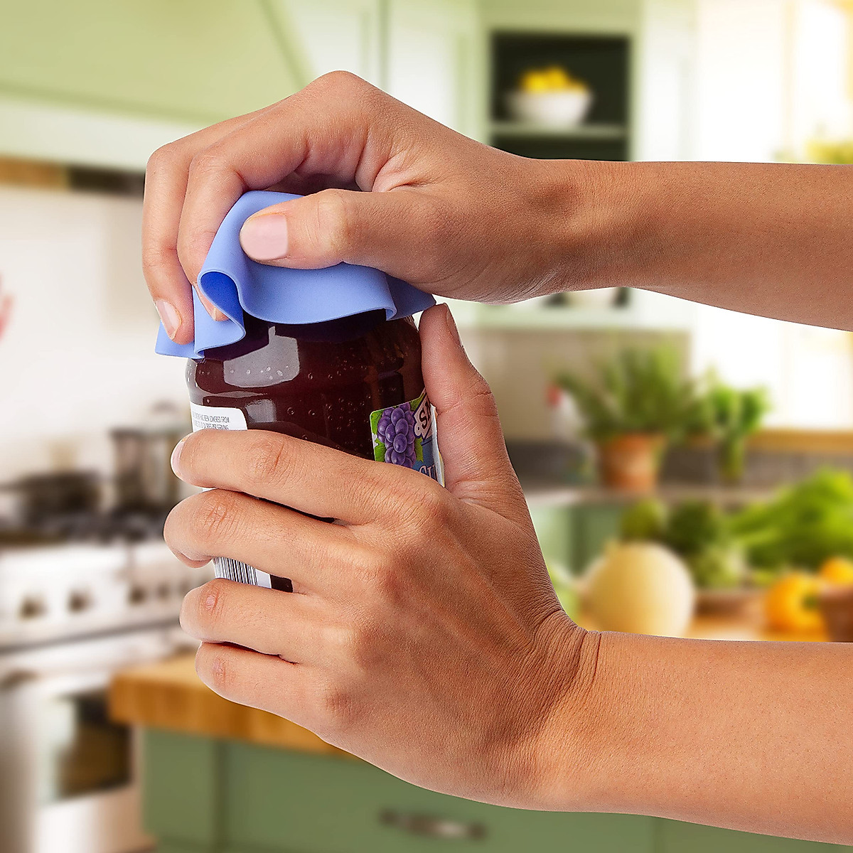 Human Intentions Jar Opener (4PK) - Rubber Jar Gripper for Weak Hands - Bottle Opener for Arthritic Hands - Jar Opener Gripper Pad - Lid Opener Non Tear - Coaster - Trivet