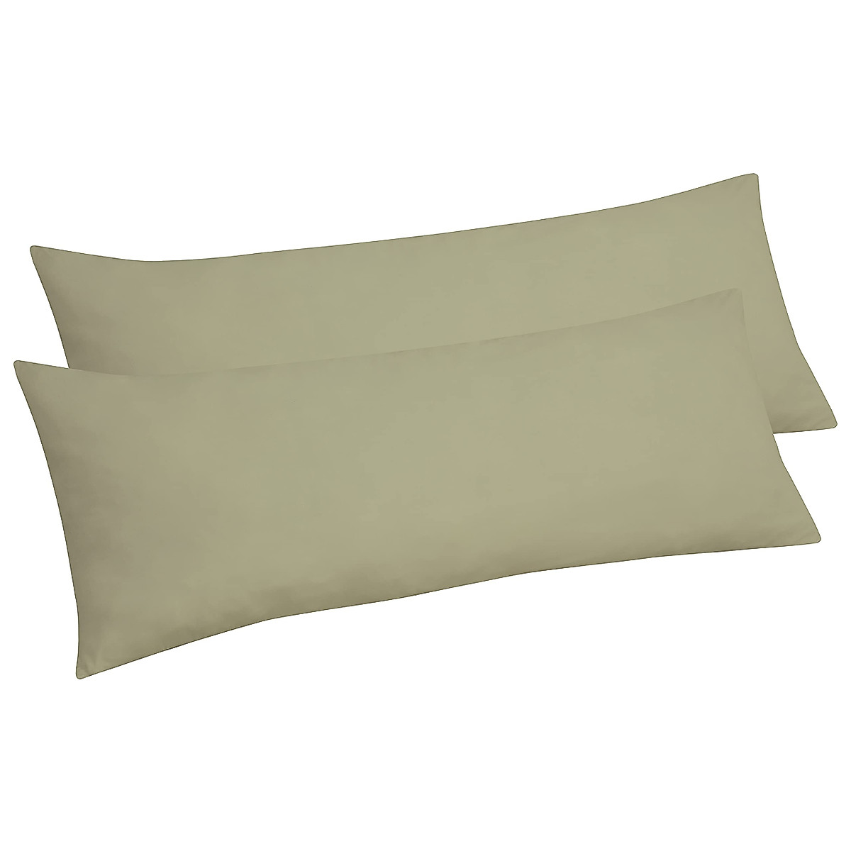 Royale Linens Body Pillow Cover - Double Brushed 1800 Microfiber - 20"x54" with Hidden Zipper Closure - Wrinkle & Fade Resistant - Super Soft Body Pillowcase 2 Pack (Sage, Pack of 2)