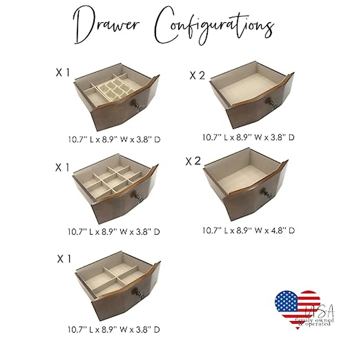 Hives and Honey Annette Standing Jewelry Armoire, Locking Jewelry Cabinet, 7 Drawers, Necklace Hooks, Mirror, Secure Storage, Dual-Sided Doors, Handcrafted Antique Finish, Elegant Organizer, Walnut