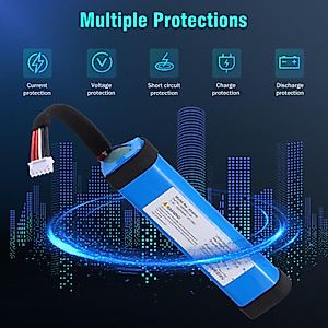 oliadeo Replacement Battery for JBL Xtreme 10000mAh: GSP0931134 Extreme Xtreme1 Bluetooth Speaker High Capacity Battery JBLXTREME with Tools 7.4V