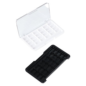 2Pcs Empty Makeup Palette 24 Grids Eyeshadow Palette Refillable Makeup Case Lipstick Container for Lipstick Eyeshadow Blusher Cosmetics