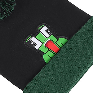 Hat Gloves Set Winter Warm Knit Beanie Cap One Size Black