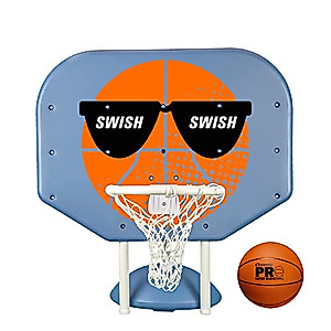Poolmaster Pro Rebounder Poolside Basketball Game, Swish Swish, Orange
