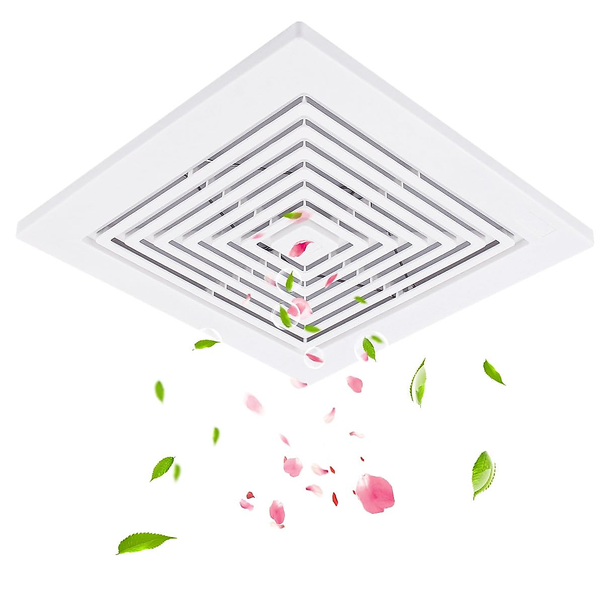 EAGLEGGO S97011723 Bathroom Ceiling Fan Grille with Springs for Square Ceiling or Wall-Mount Exhaust Fan Replacement Vent Cover Fits Models 663 670 671 675 688 689 Ventilation Fan (9-1/4" x 9")