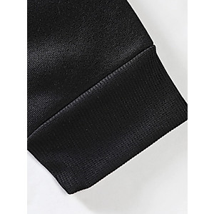 SOLY HUX Men's Floral Print Casual Graphic Hoodies Drawstring Long Sleeve Pullover Sweatshirt Black Floral M