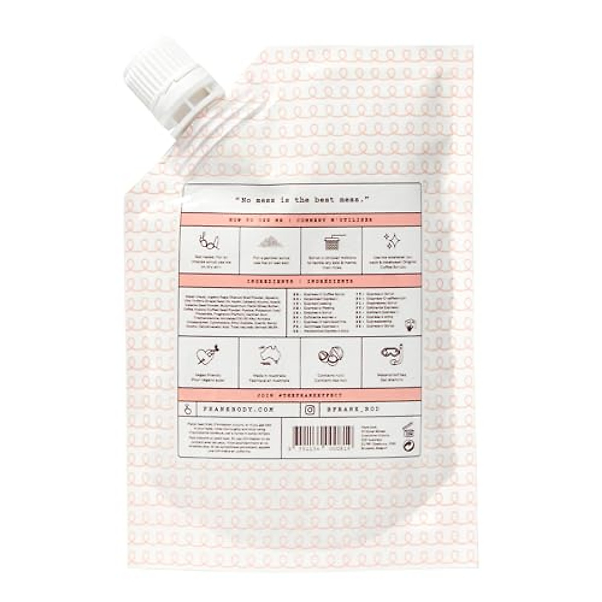 Frank Body Express-O Coffee Scrub, 5.07oz | Natural & Cruelty Free & Mess-Free Exfoliating Body Scrub | Creamy Vegan Skin Care Scrub | Nourishing Scrub Smooths And Moisturizes Skin | 1ct