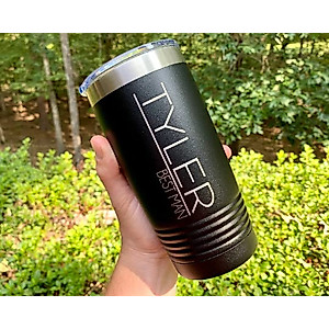 Groomsmen Tumbler, Groomsmen Gift, Custom Tumbler, Personalized Tumbler, Tumbler for Men, Bachelor Party Gift, Beer Mug, Engraved Tumbler (Black)