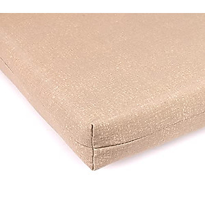SewKer Outdoor Bench Cushion 44 x 18 Inch Waterproof Patio Furniture Cushions, High Density Foam Never Deform (TAN)