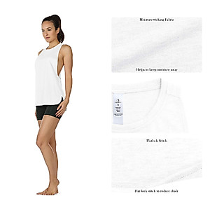 icyzone Workout Tank Tops for Women - Running Muscle Tank Sport Exercise Gym Yoga Tops Athletic Shirts(Pack of 3)(S, White/Green/Pistachio Green)