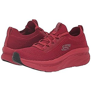 Skechers Women's D'Lux Walker SR-Ozema, Relaxed fit Athletic Styling Health Care Professional Shoe, Red, 9.5