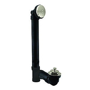 Westbrass Twist & Close Sch. 40 ABS Bath Waste with One-Hole Elbow, Satin Nickel, D49411-07